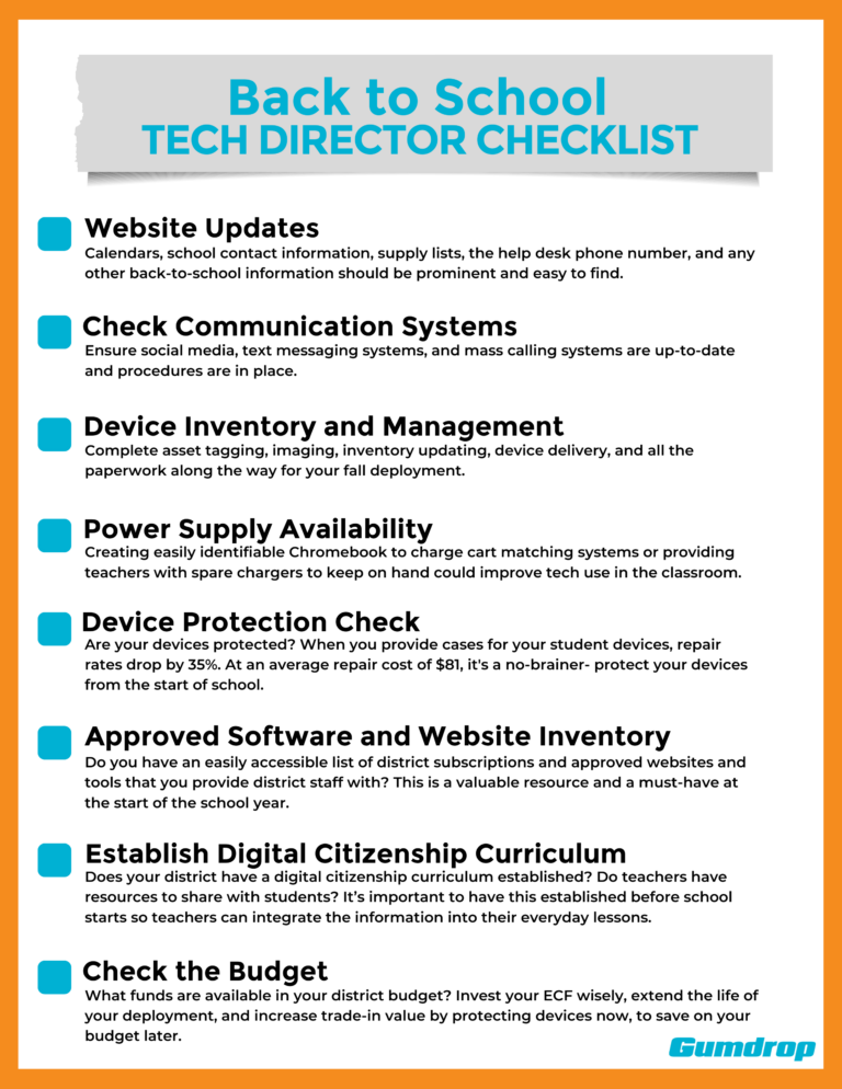 Back to School: K-12 Tech Director Checklist - Gumdrop Cases