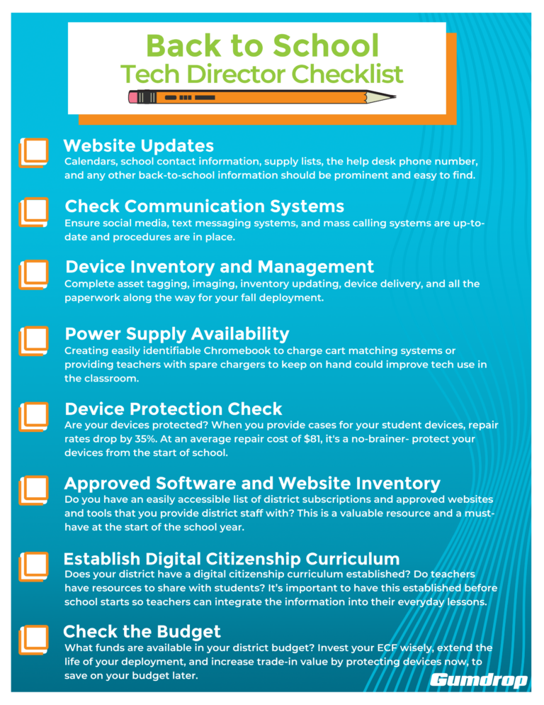 Back to School: K-12 Tech Director Checklist - Gumdrop Cases